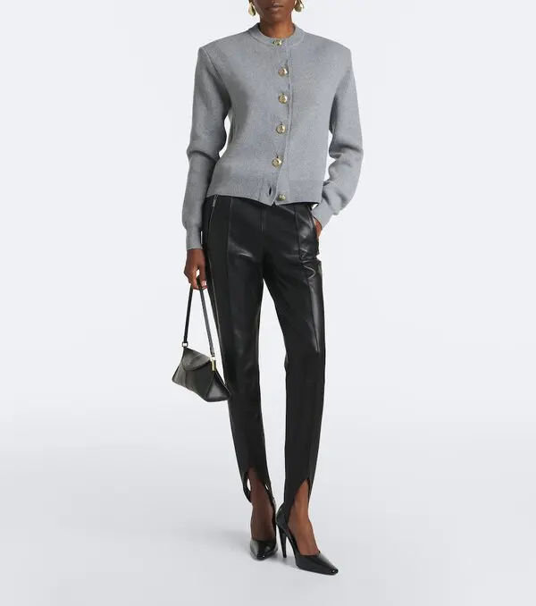 Balmain Cashmere And Wool Cardigan - Grey