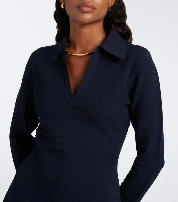 Veronica Beard Celena Knitted Polo Dress