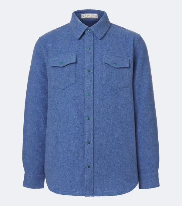 GOD'S TRUE CASHMERE Cashmere Shirt With Malachites