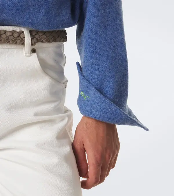 GOD'S TRUE CASHMERE Cashmere Shirt With Malachites