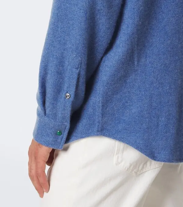 GOD'S TRUE CASHMERE Cashmere Shirt With Malachites