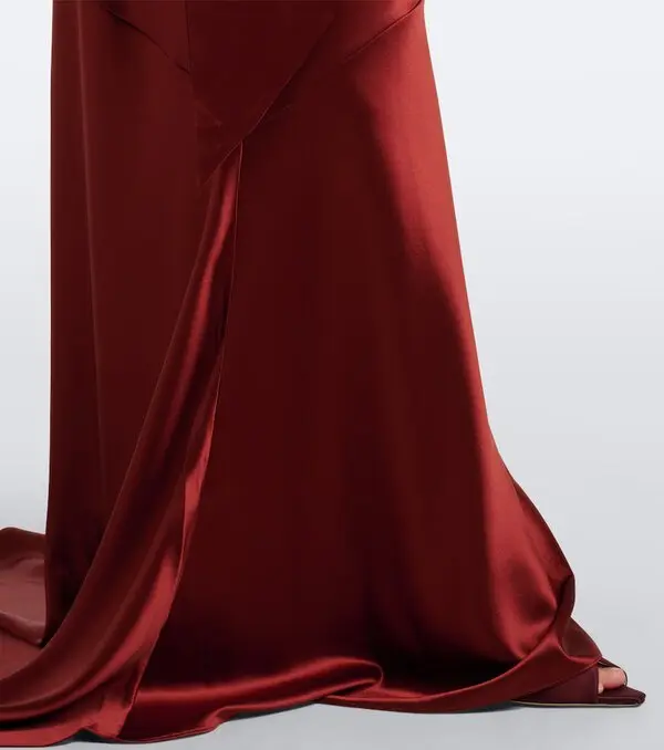 Retrofete Melly Satin Halterneck Gown