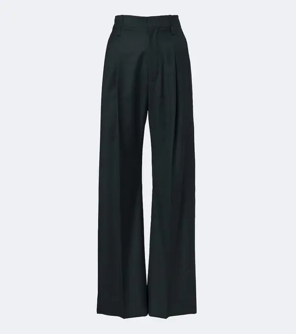 Victoria Beckham Ethel Virgin Wool Wide-leg Pants