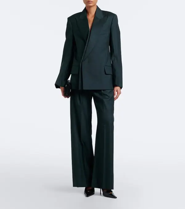 Victoria Beckham Ethel Virgin Wool Wide-leg Pants