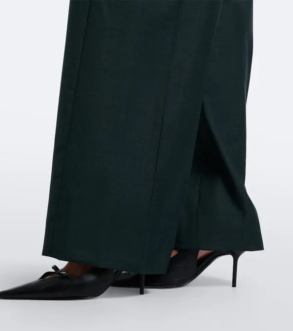 Victoria Beckham Ethel Virgin Wool Wide-leg Pants