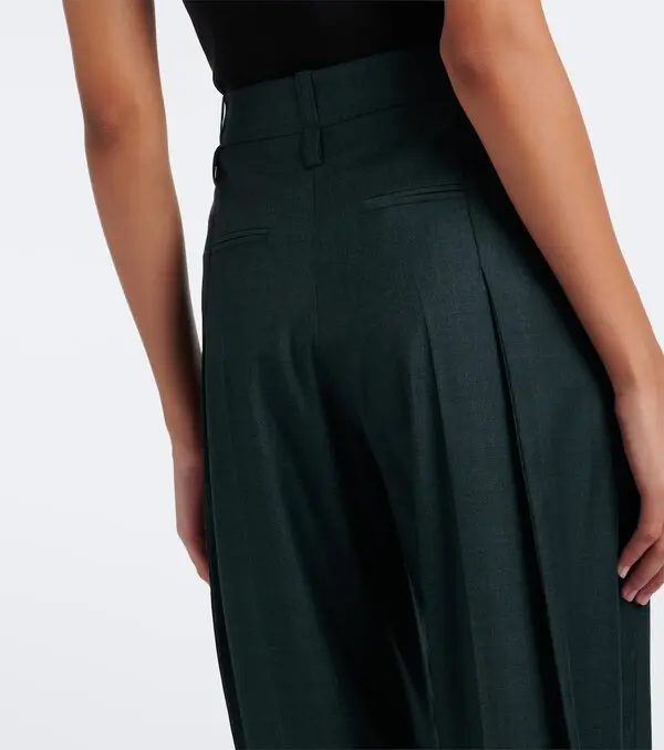 Victoria Beckham Ethel Virgin Wool Wide-leg Pants