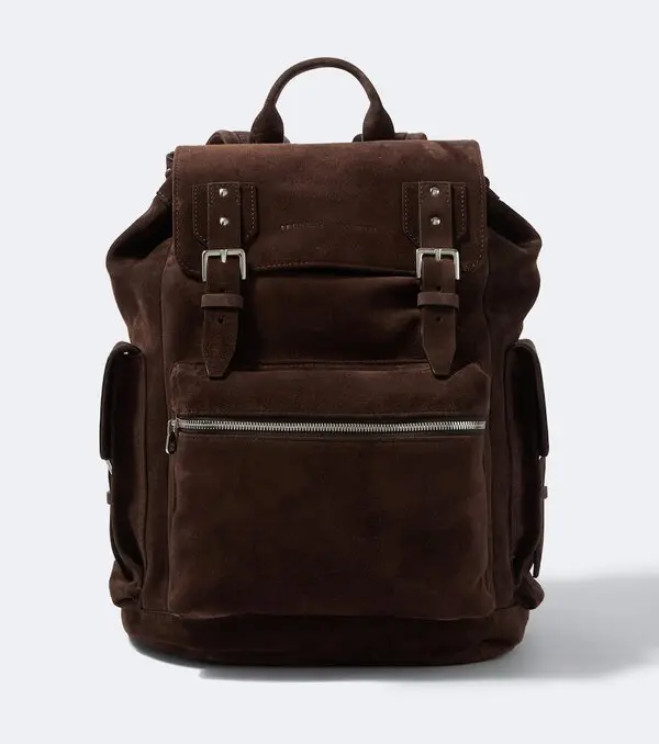 Brunello Cucinelli Suede Backpack - Brown
