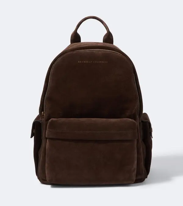 Brunello Cucinelli Suede Backpack - Brown