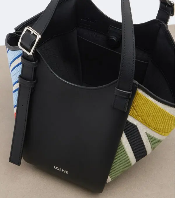 Loewe Hammock Flip Embroidered Striped Tote Bag