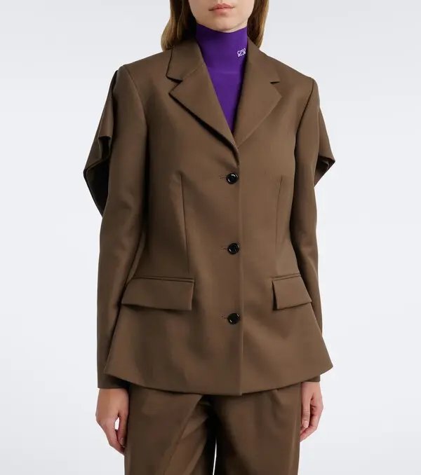 Loewe Caped Wool Blazer