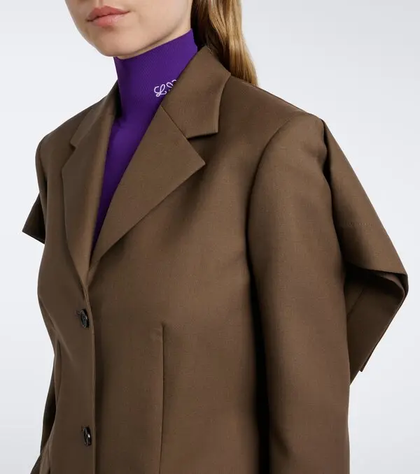 Loewe Caped Wool Blazer