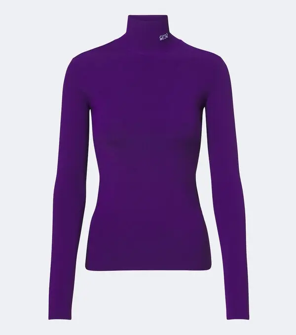 Loewe Double L Jersey Turtleneck Top