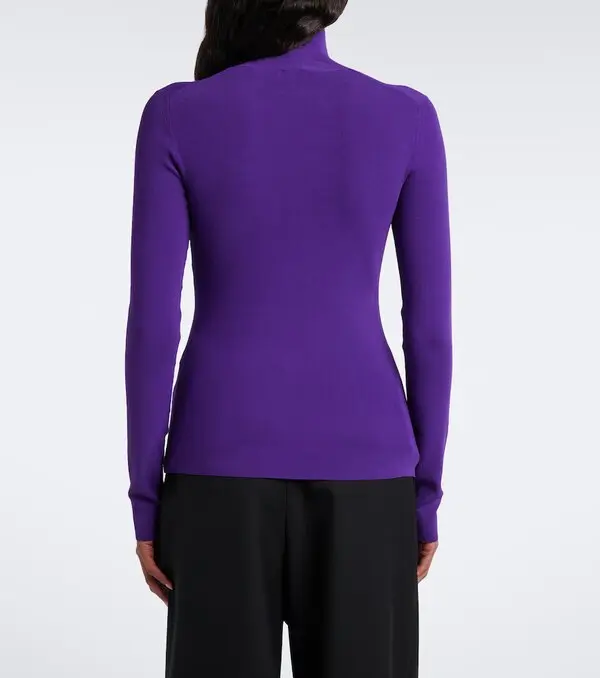 Loewe Double L Jersey Turtleneck Top