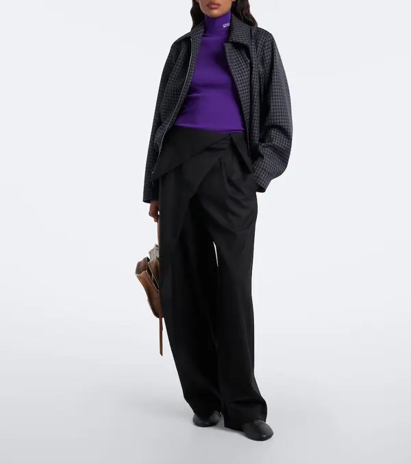 Loewe Double L Jersey Turtleneck Top
