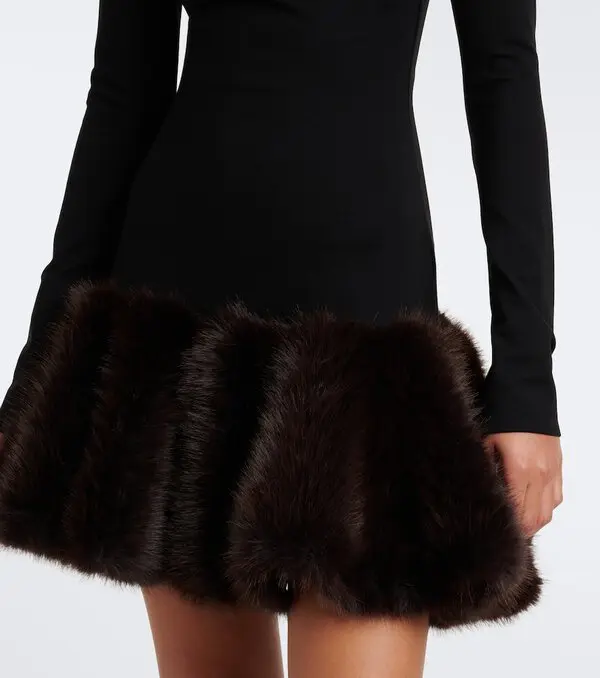 David Koma Knitted Turtleneck Minidress