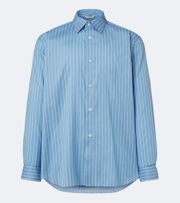 Auralee Striped Cotton And Silk Shirt