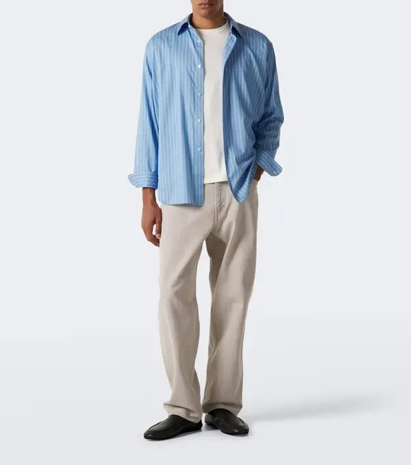 Auralee Striped Cotton And Silk Shirt