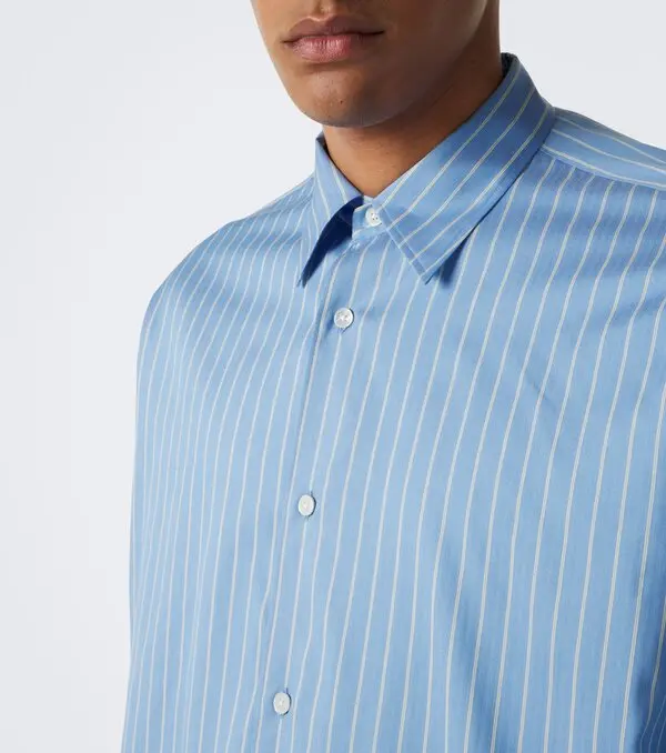 Auralee Striped Cotton And Silk Shirt