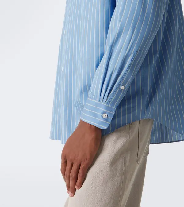 Auralee Striped Cotton And Silk Shirt