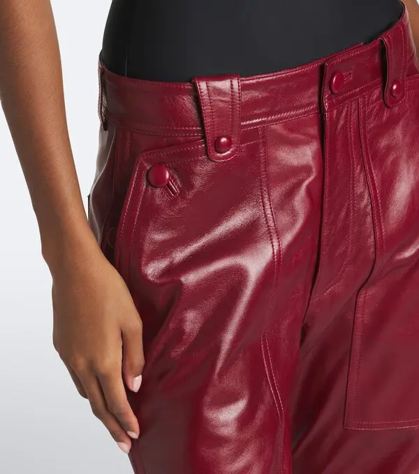 Isabel Marant Étoile Valka Leather Straight Pants