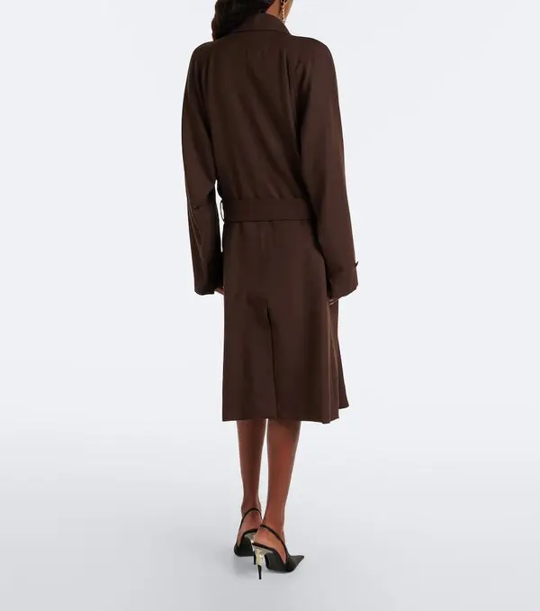 Saint Laurent Double-breasted Wool Trench Coat