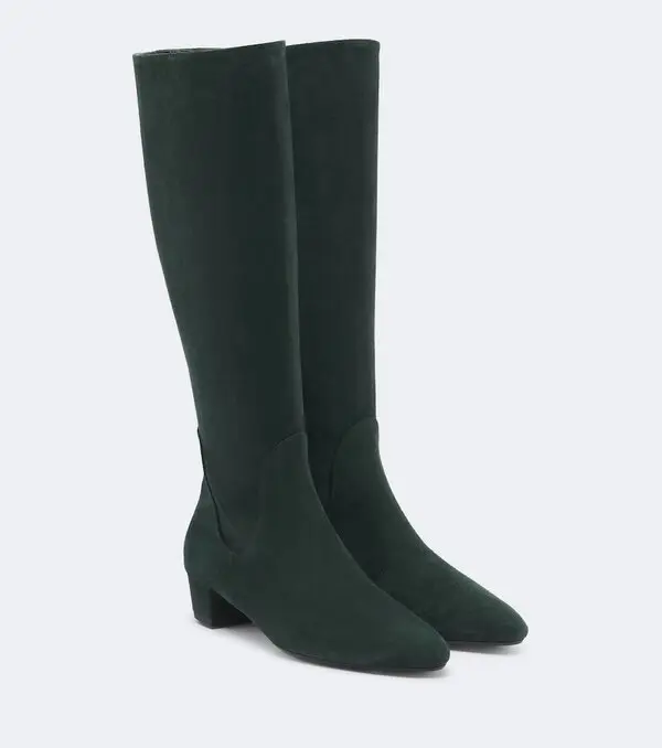 AeydĒ Yana Suede Knee-high Boots - Green