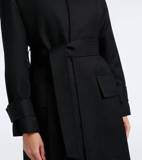 Victoria Beckham Philippa Virgin Wool Twill Trench Coat