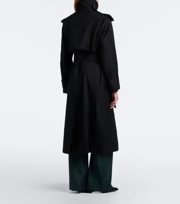 Victoria Beckham Philippa Virgin Wool Twill Trench Coat