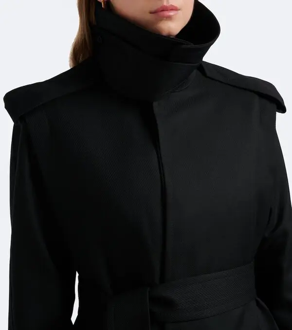 Victoria Beckham Philippa Virgin Wool Twill Trench Coat