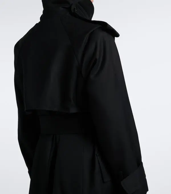 Victoria Beckham Philippa Virgin Wool Twill Trench Coat