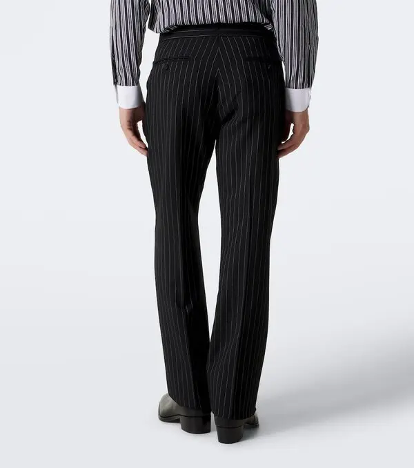 TOM FORD Pinstriped Wool Straight Pants