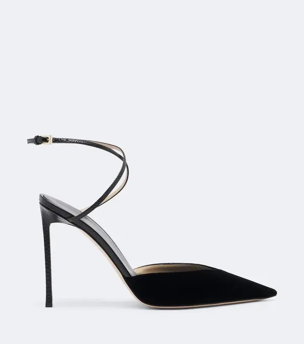 TOM FORD Selen Velvet Slingback Pumps - Black