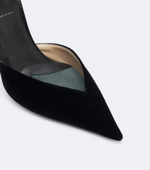 TOM FORD Selen Velvet Slingback Pumps - Black