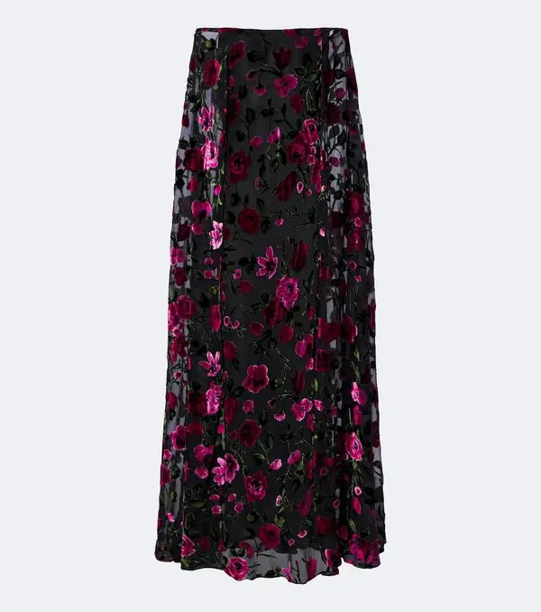 RODARTE Caped Floral Devoré Velvet Gown