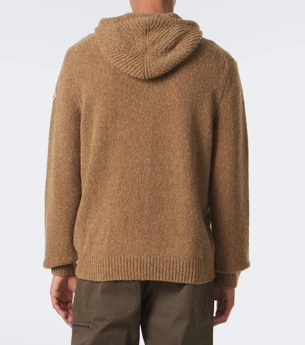 Moncler Bouclé Wool-blend Zip-up Hoodie