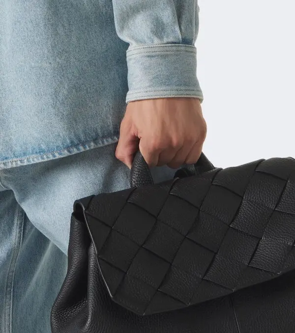 Bottega Veneta Diago Intreccio Leather Backpack