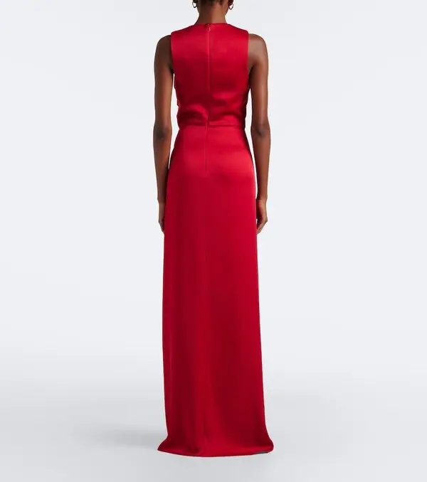 Elie Saab Draped Halterneck Satin Gown
