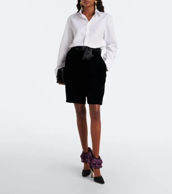 Manolo Blahnik Sorolla Embellished Fringed Satin Pumps