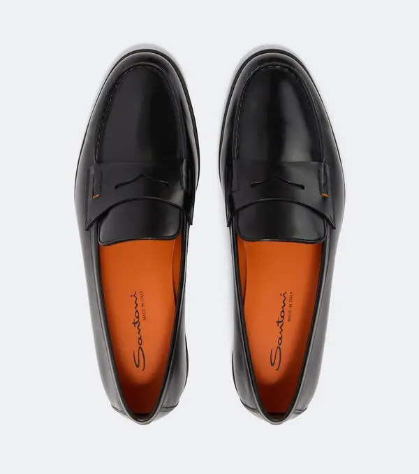 Santoni Milo Leather Penny Loafers