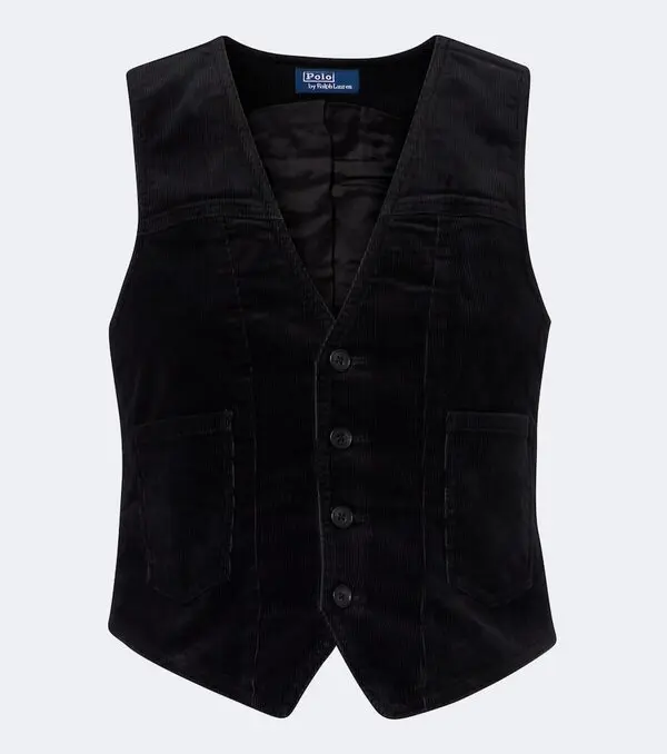 Polo Ralph Lauren Cotton Corduroy Vest - Black