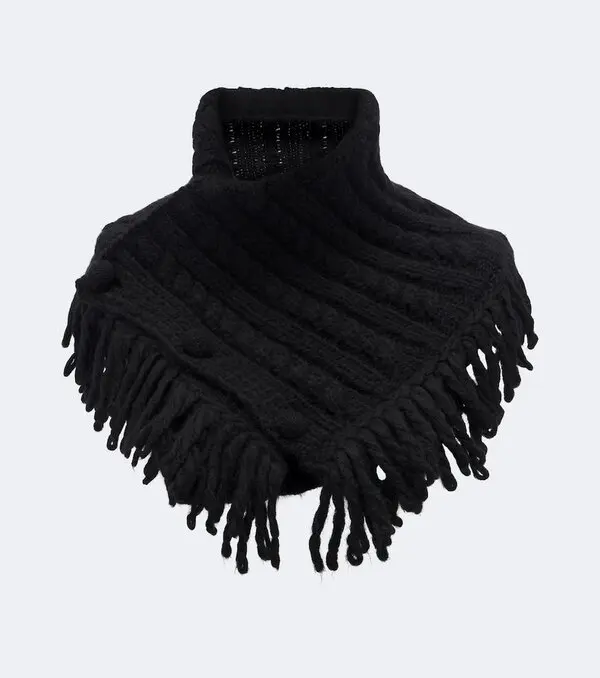 Moncler Fringed Alpaca And Wool-blend Snood