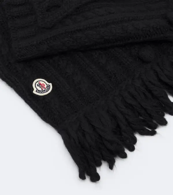 Moncler Fringed Alpaca And Wool-blend Snood