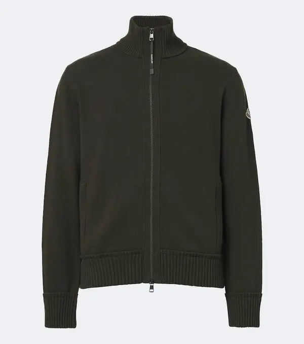 Moncler Wool And Cashmere Zip-up Cardigan