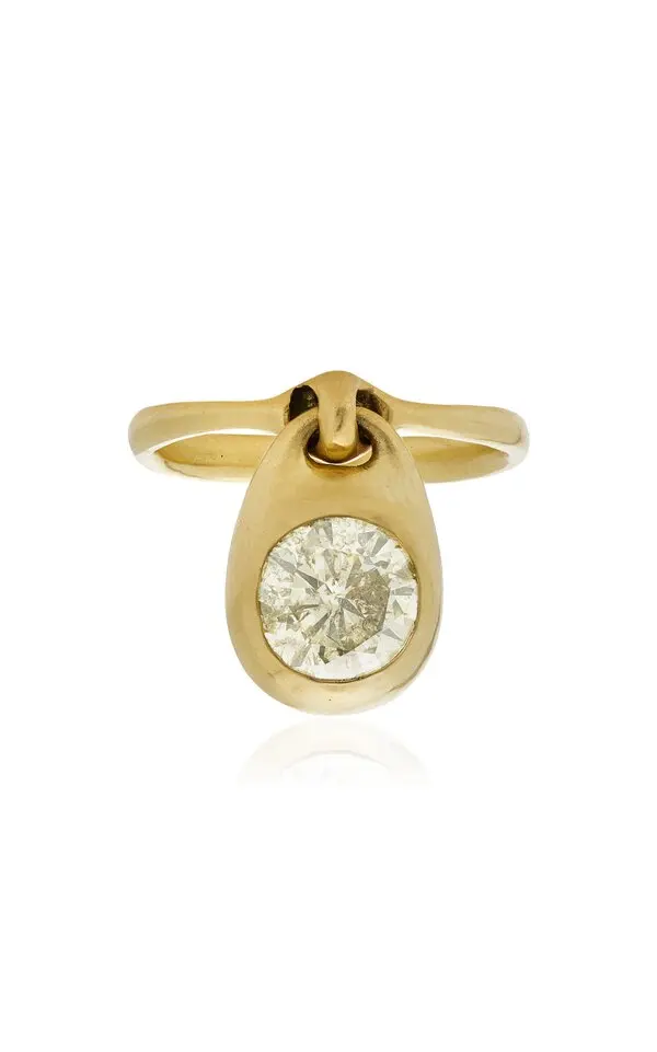 TEN THOUSAND THINGS 18k Green Diamond Locket Ring