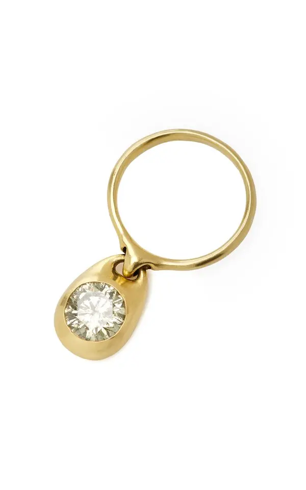 TEN THOUSAND THINGS 18k Green Diamond Locket Ring