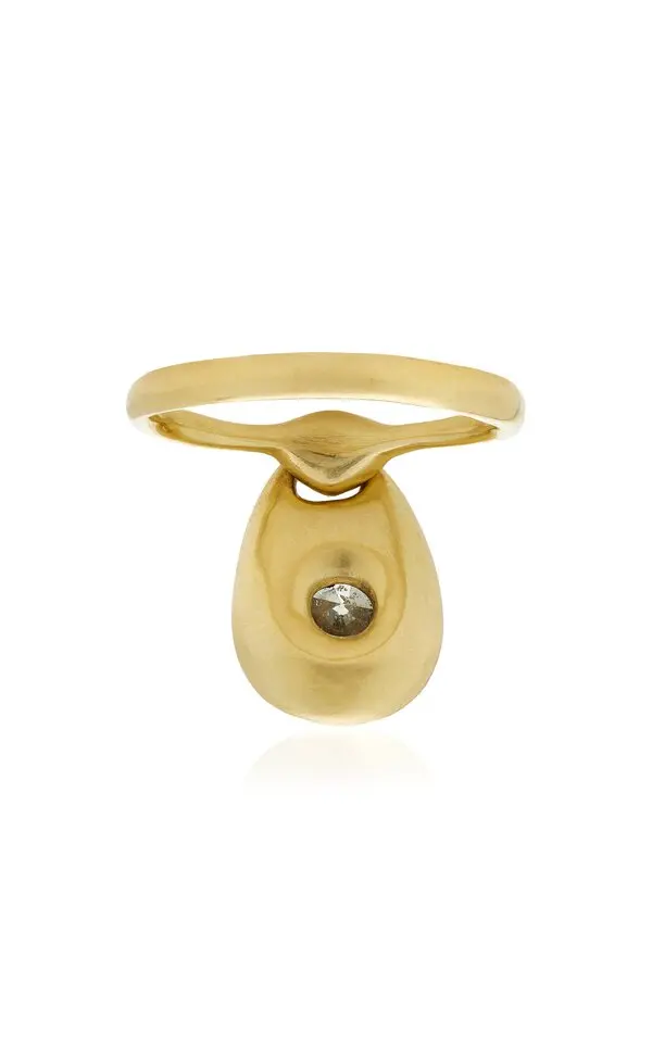 TEN THOUSAND THINGS 18k Green Diamond Locket Ring
