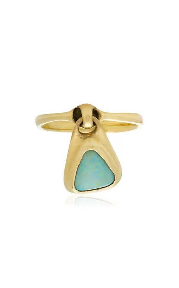 TEN THOUSAND THINGS 18k Green Opal Locket Ring