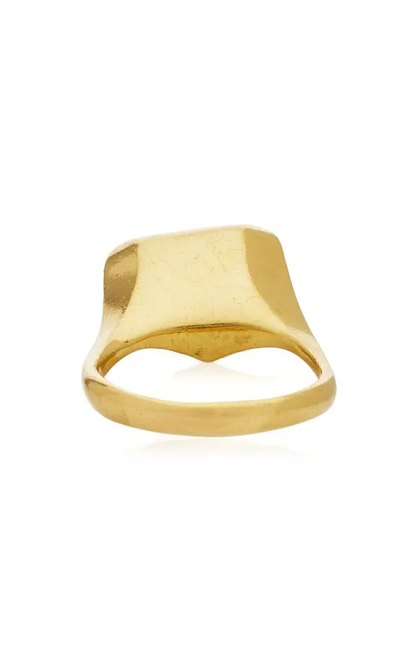 TEN THOUSAND THINGS 22k Yellow Gold Triangular Opal Pyramid Ring
