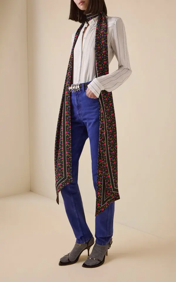 Chloé Floral-print Cotton Scarf
