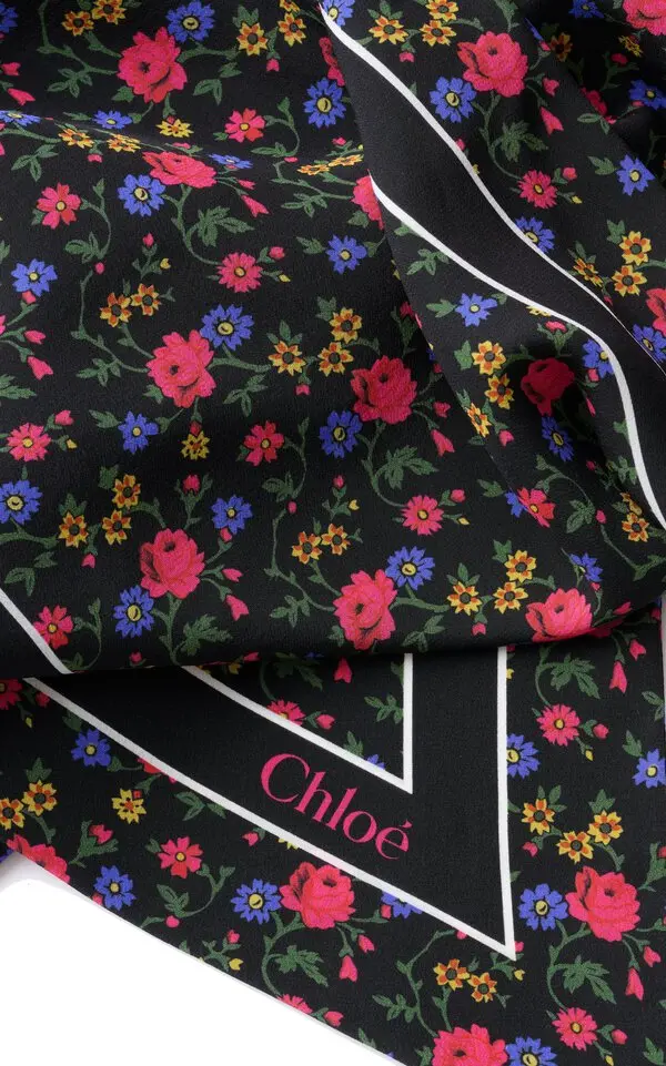 Chloé Floral-print Cotton Scarf